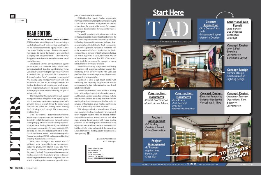 DEAR EDITOR, | High Times | FEBRUARY 2023